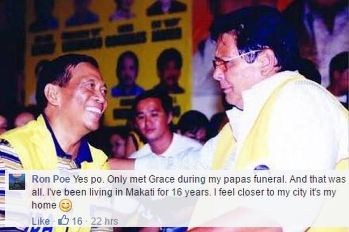 Grace Poe's Half Brother Ron Poe Hints Support For Binay