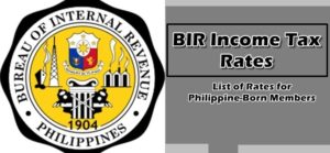 BIR INCOME TAX RATES: List Of Tax Rates Based On Income