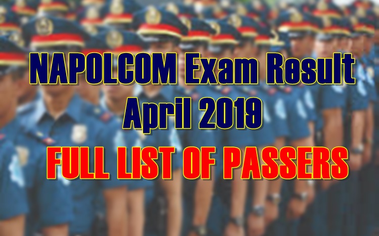 NAPOLCOM Exam Result April 2019 FULL LIST OF PASSERS