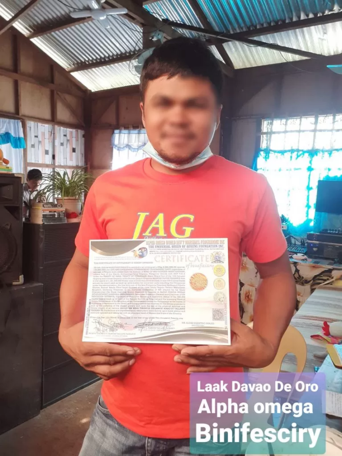 Tallano Gold Certificate Allegedly Worth P5-M Distributed in Mindanao