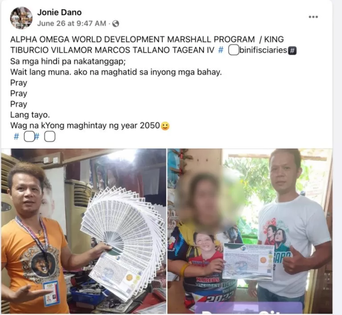 Tallano Gold Certificate Allegedly Worth P5-M Distributed in Mindanao