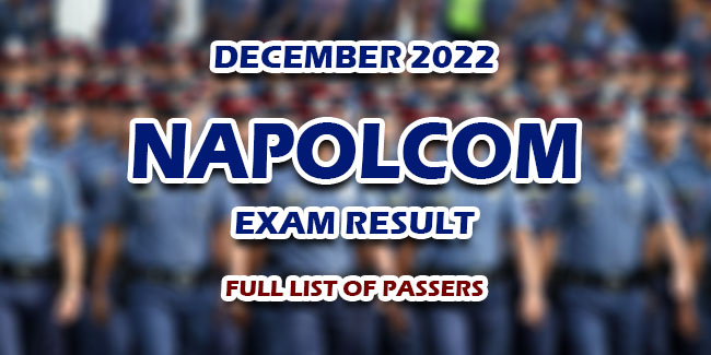 NAPOLCOM Exam Result December 2022 - FULL LIST