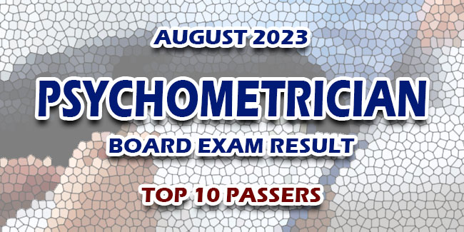 Psychometrician Board Exam Result August 2023 - TOP 10 PASSERS | NewsFeed