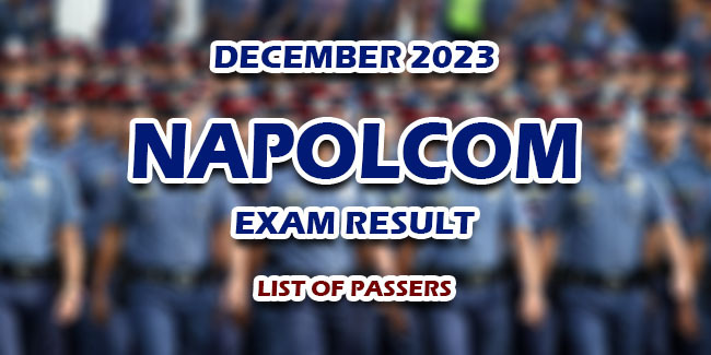 NAPOLCOM Exam Result December 2023 - LIST OF PASSERS | NewsFeed