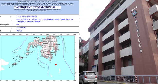 Magnitude 4.5 Earthquake Hits Davao Occidental: Phivolcs Assures No ...