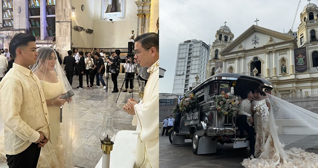 Newlyweds Angeline Quinto and Nonrev Daquina's Bridal Car | NewsFeed