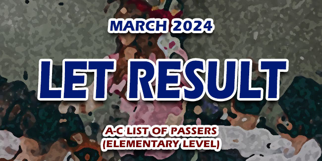 LET Result March 2024 A-C ELEMENTARY LIST OF PASSERS | NewsFeed