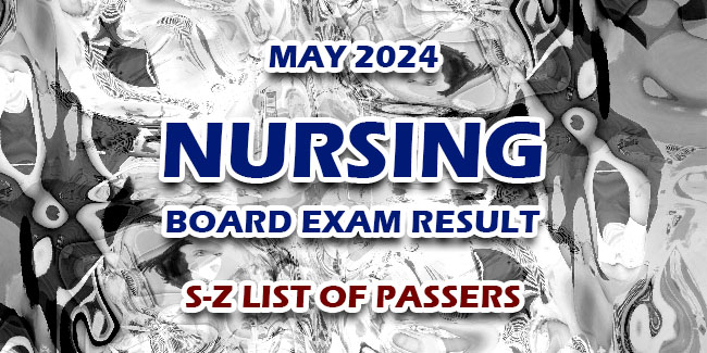 Nursing Board Exam Result May 2024 S-Z LIST OF PASSERS | NewsFeed