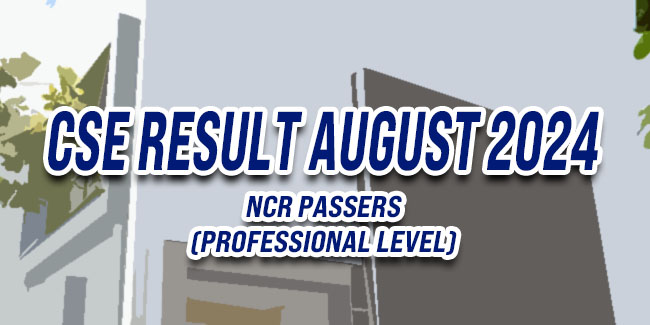 CSE Result August 2024 - NCR PASSERS (Professional) | NewsFeed