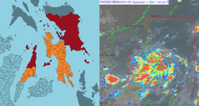 Pagasa Weather Forecast and Rainfall Warnings for September 1, 2024 ...