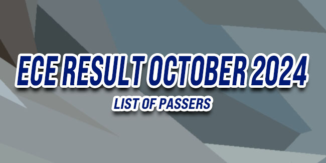 ECE Result October 2024 - LIST OF PASSERS | NewsFeed