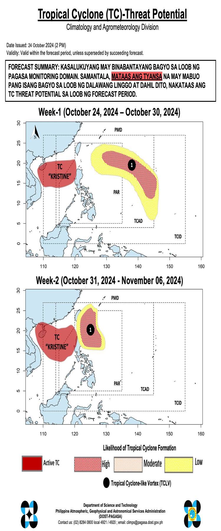 PAGASA 5:00 PM Update: Typhoon Kristine (TRAMI) and LPA | NewsFeed