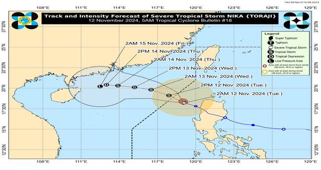 Pagasa Issues Latest Update on Severe Tropical Storm Nika | NewsFeed