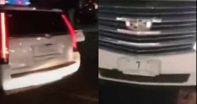 SUV with "7" Plate Allegedly Owned by Senator Fleeing EDSA Busway ...