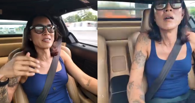 Watch Angie Mead King's Sports Car Catch Fire During Her Vlog | NewsFeed