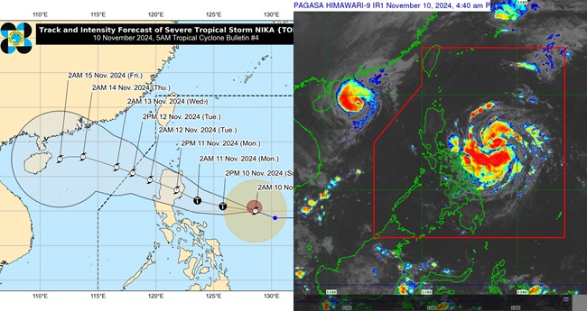 Pagasa Issues Latest Update on Severe Tropical Storm Nika | NewsFeed