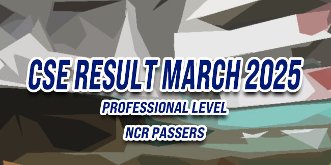 CSE Result March 2025 - NCR PASSERS (Professional) | NewsFeed