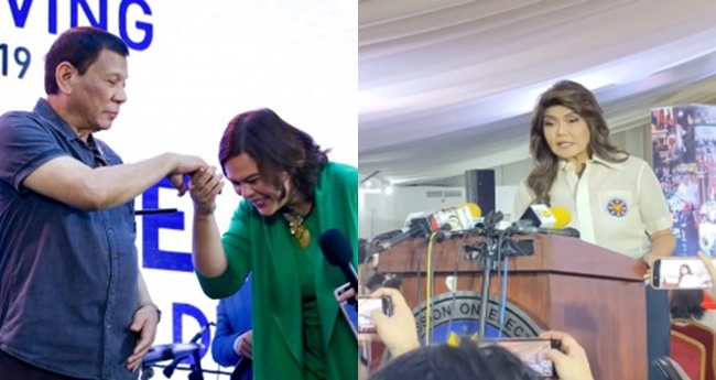 Imee Marcos Thanks Duterte Family, Snubs Brother Bongbong in ...